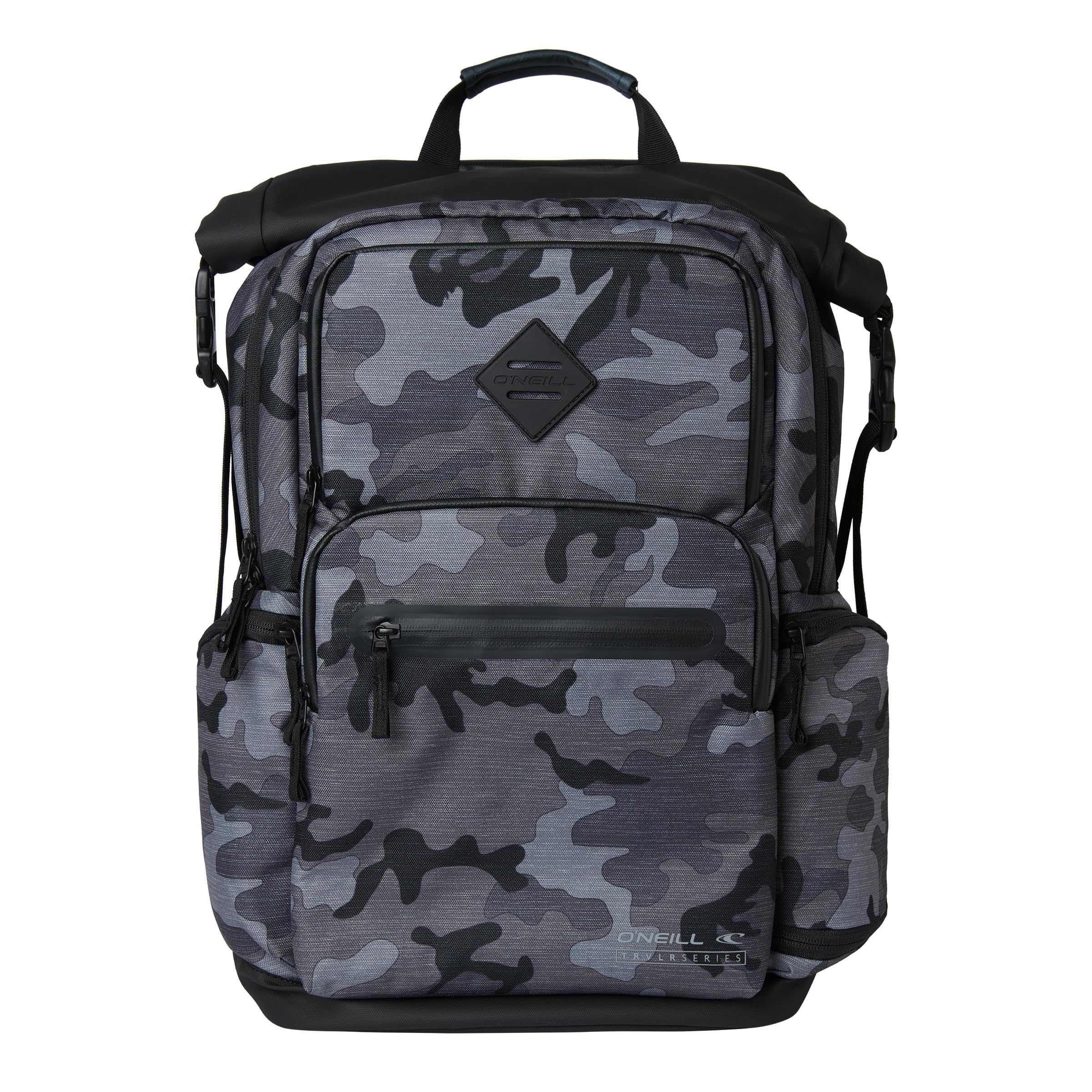 O'NEILL Mens Odyssey Trvlr 37L Backpack, Black Camo