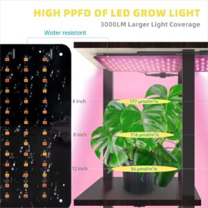 Bstrip Plant Stand with Grow Lights, 6 Tier-7 Potted Plant Shelf with Grow Lights, Grow Light Stand, Dimmable 60W (6X10W) Full Spectrum Led Plant Light with Timer for Indoor Plants, Patio Garden