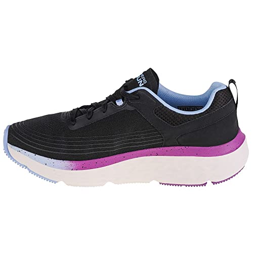 Skechers Women's Max Cushioning Delta-Sunny Road Running Shoes, Black/Blue, 10M