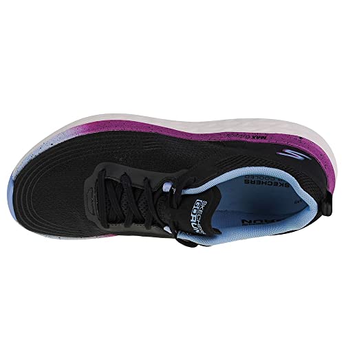 Skechers Women's Max Cushioning Delta-Sunny Road Running Shoes, Black/Blue, 10M