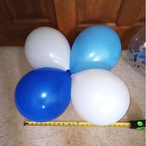 EUFARS Blue Balloons 12 inch, 100 Pack Blue Light Blue and White Balloons for Blue Balloon Arch Birthday Baby Shower Wedding Party Decorations