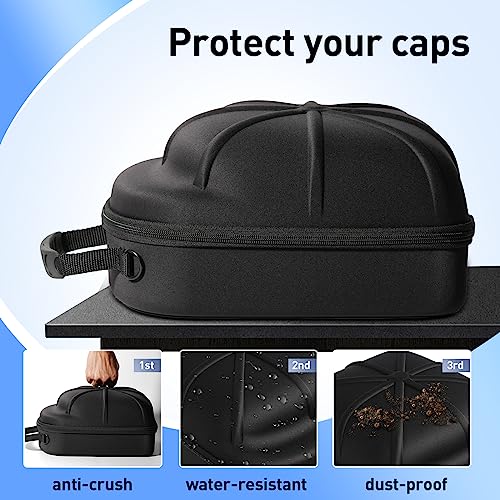 AUKURA Hat case for baseball caps, Hard hat organizer, Hat holder for Traveling & Home Storage, with handle and shoulder strap, smash-proof, dust-proof hat protector