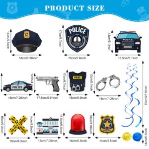 30 Pcs Police Party Hanging Swirls Police Party Decorations Swirls Police Party Favors Police Graduation Party Decorations Police Decor for Police Department Theme Birthday Party Baby Shower Supplies