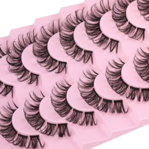 Natural Lash Clusters D Curl False Eyelashes 14mm Wispy Individual Lashes Extensions DIY Mink Lashes Multipack by calphdiar