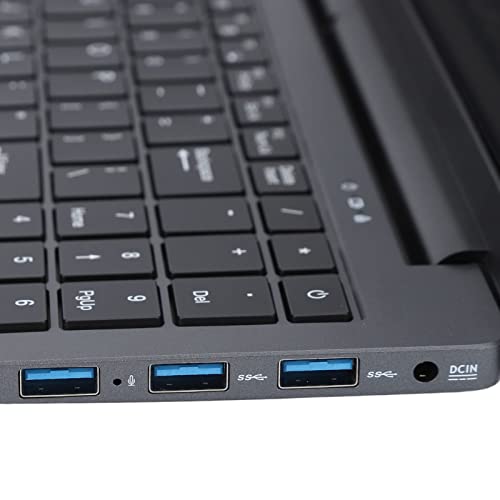 IPS Laptop, Quad Core 15.6in Laptop LED Keyboard Backlight 15.6in IPS for Home (12+256G US Plug)