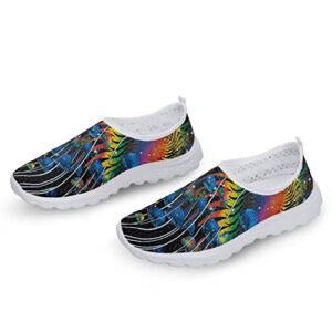 Wideasale Galaxy Psychedelic Mushroom Printed Casual Slip On Hiking Water Shoes for Women Casual Summer Lightweight Outdoor Sports Sneakers Comfort Quick Dry Aqua Shoes Beach Sports,Size 8.5