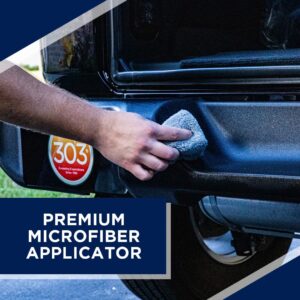 303 Products Premium Microfiber Applicator (2 Count) - Car Detailing Applicator Pads - Gentle Scratch-Free Microfiber - Machine Washable and Re-Usable - Foam Pad Interior - (39031)