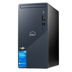 dell inspiron 3000 series 3910 tower desktop, 12th gen intel core i5-12400 processor, 32gb ram, 1tb ssd, hdmi, displayport, rj45, wi-fi 6, windows 11 home, black