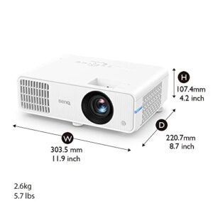 BenQ WXGA LED Business Projector (LW550), DLP, 1280x800, 3000 lm, 20000:1 High Contrast Ratio, Dual HDMI Ports, 2D Keystone, Instant On/Off, Simple Setup, SmartEco Technology