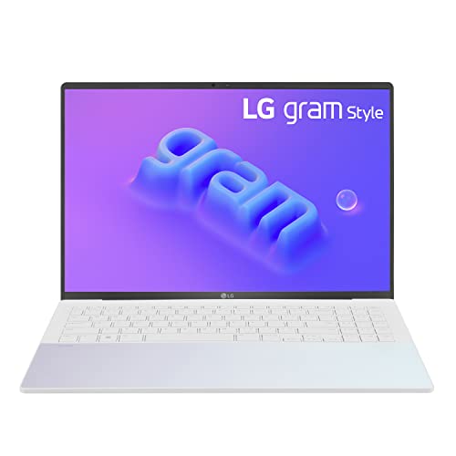 LG gram Style 16” OLED Laptop, Intel 13th Gen Core i7 Evo Platform, Windows 11 Home, 16GB RAM, 1TB SSD, Dynamic White