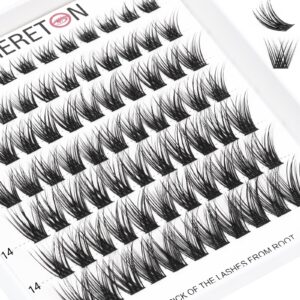 lash clusters c d curl individual cluster lashes 77pcs cluster eyelash extensions mix length diy lash extensions natural wispy eyelash clusters by mereton (mix 8-16mm c curl, natural, angle)