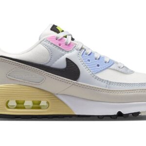 Nike Air Max 90 Women's Shoes (Summit White/Light Bone/Pure, us_Footwear_Size_System, Adult, Women, Numeric, Medium, Numeric_8) Summit White/Black-light Bone