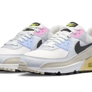 Nike Air Max 90 Women's Shoes (Summit White/Light Bone/Pure, us_Footwear_Size_System, Adult, Women, Numeric, Medium, Numeric_8) Summit White/Black-light Bone