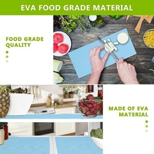 Kitchen Shelf Liner for Cabinets, Drawer Liner, Cabinet Liner Non Adhesive, Refrigerator Liners, Washable Oil-Proof Fridge Pads Shelves Mat, Blue 11.8 x 236.2 inches