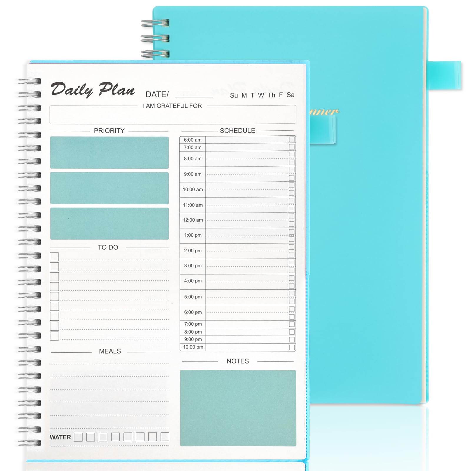 EOOUT To Do List Notepad, Daily Planner Notepad, Fitness Journal Workout Planner Notepad, 160 Pages, 8.5 x 5.7 Inches Planning Notebook, Classroom Office Gifts