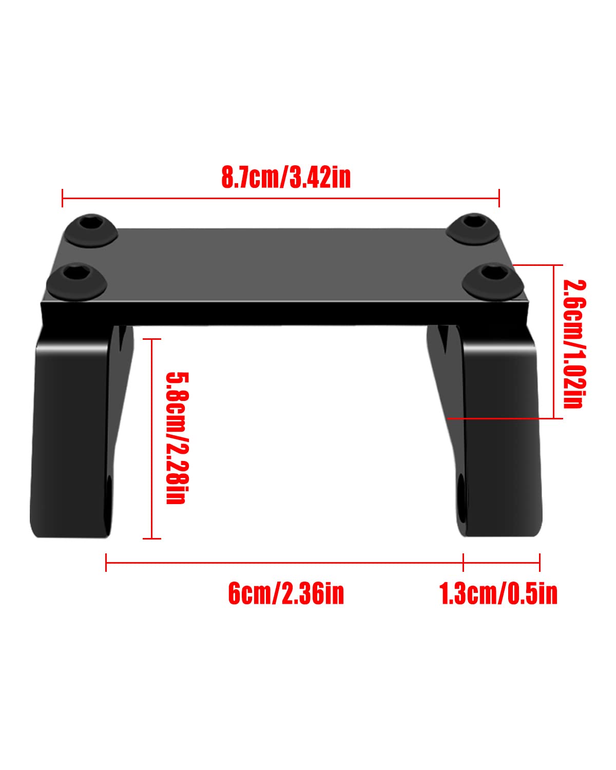 Metal Drive Toggle Bracket Fit for All La-Z-Boy Lazyboy Power Recliners Parts, Metal Motor End Clevis Mount Toggle with 2Pcs Plastic Split Bushings, Black