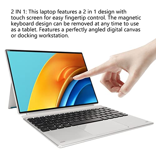 Bewinner 12.3In Laptop,3K Touch Screen 2880x1920 Resolution with Magnetic Keyboard Computers,Dual Band 2.4GHz 5GHz WiFi, BT12GB Laptop Computer for Windows11