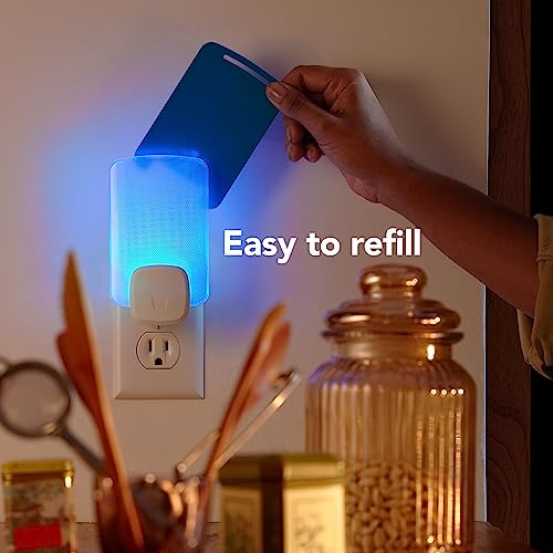 Raid Essentials Flying Insect Light Trap Starter Kit, 1 Plug-In Device + 1 Cartridge, Featuring Light Powered Attraction