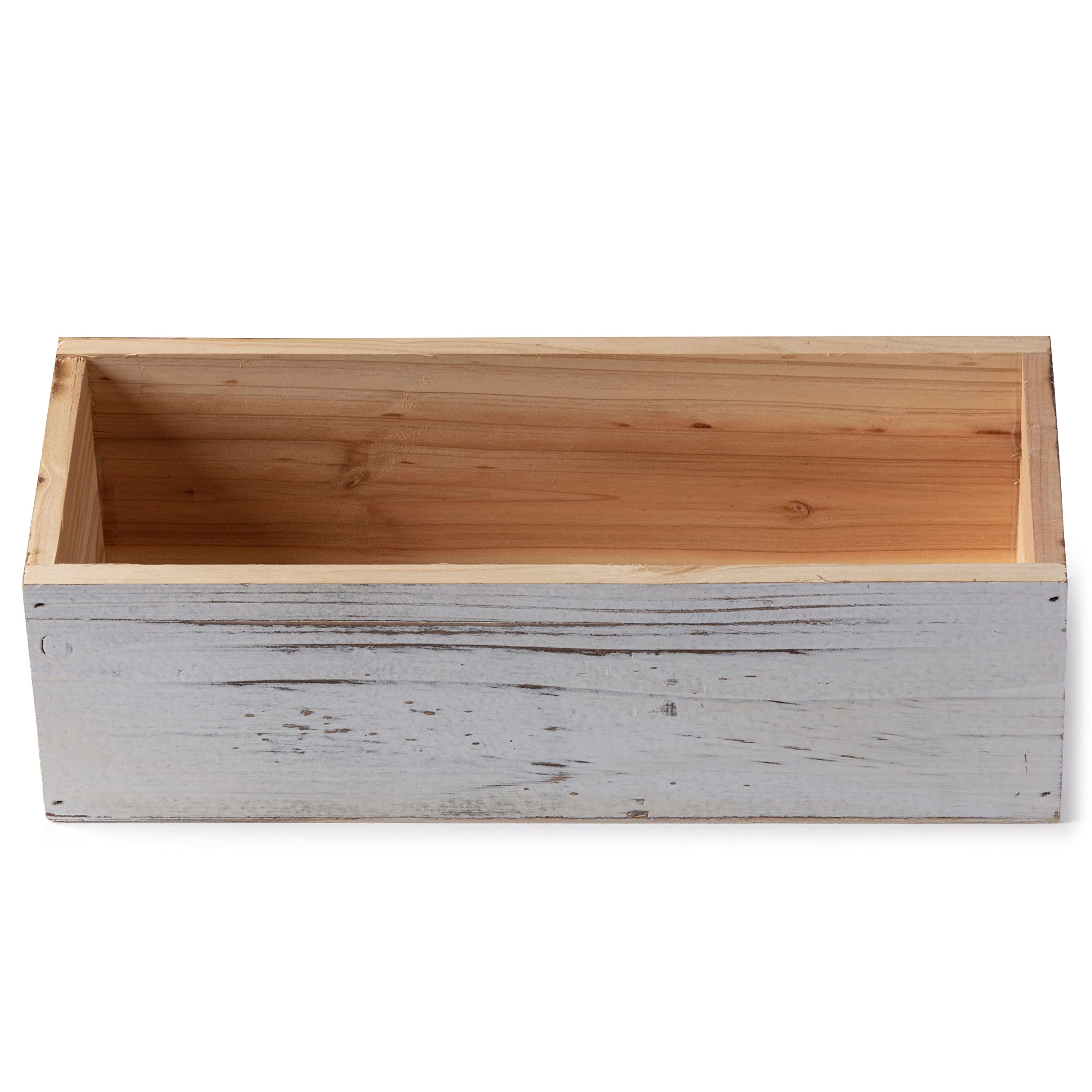 Make Market MICHAELS 12”; Whitewashed Wood Box