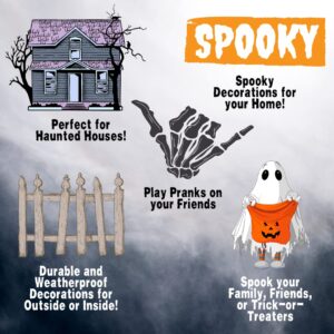 SCS Direct Angel Halloween Skeleton (2 Pack)- 16" Long- Weather Resistant Decorations-Graveyard Prop for Haunted House Party, Indoor/Outdoor Use, School Classroom