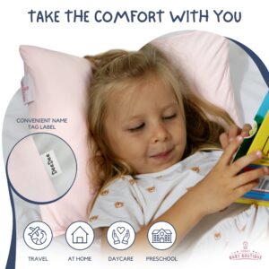 Pink Kona's Perfect Toddler Pillow with Soft Toddler Pillowcase - 13 x 18 inch Toddler Pillow - Toddler Pillow 2 Year Old