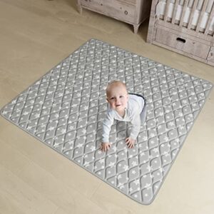 Baby Play Mat 50" X 50" Fit for TODALE Baby Playpen, Premium Foam Mat Non-Slip Cushioned Baby Playpen Mat for Playing, Grey Star