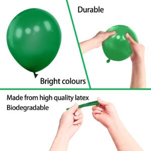 200pcs 5 Inch Dark Green Balloons, Small Mini Latex Balloons for Party Birthday Baby Shower Anniversary Festival Arch Garland Decoration (Dark Green)