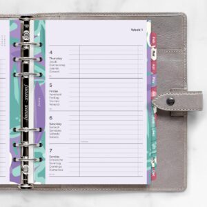 Filofax A5 Illustrated Floral Week on 2 Pages 2024 Diary Pack