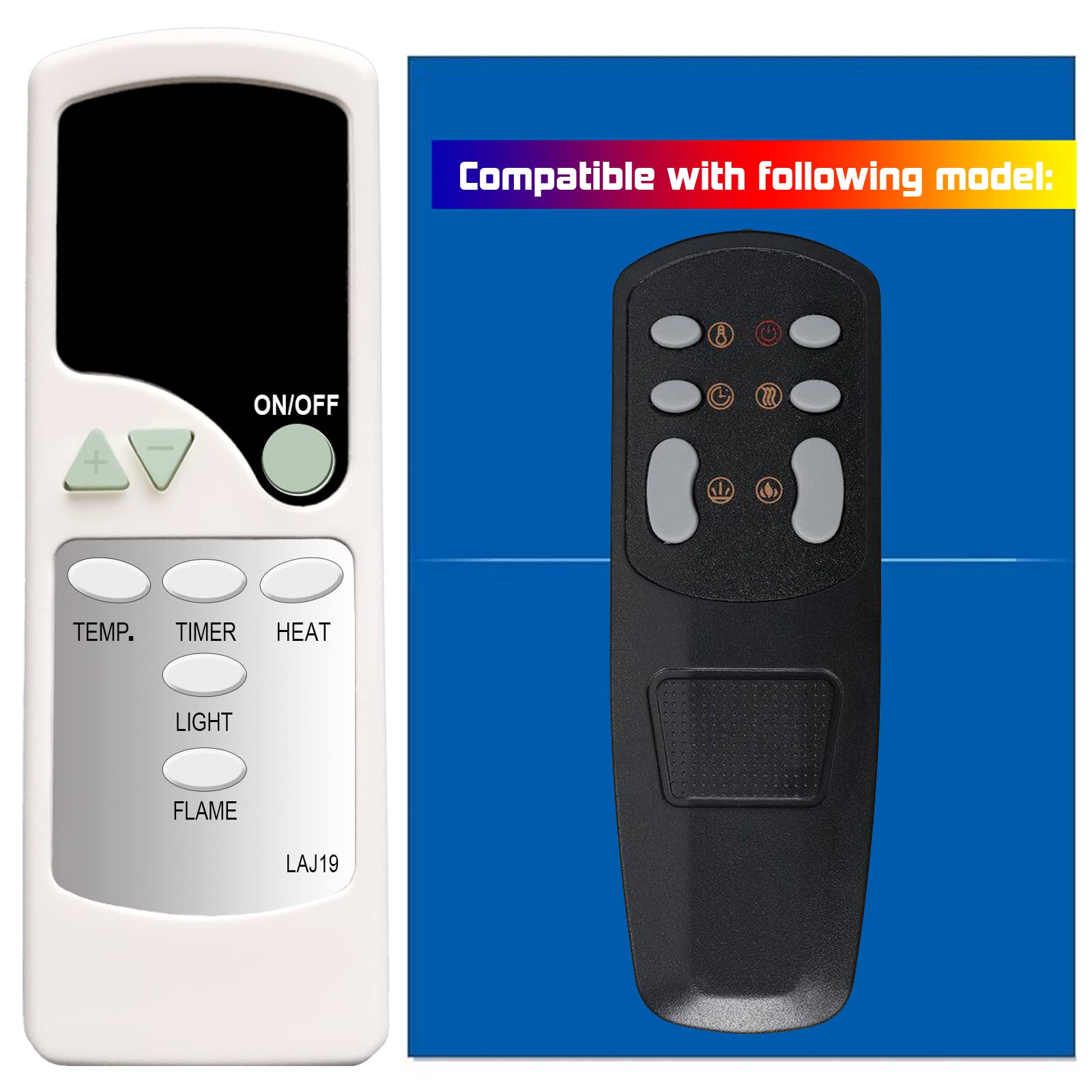 Replacement Remote Control for Valuxhome Luxey42 Luxey50 Luxey50WH Luxey60 Luxey72 Luxey90 Fireplace Heater