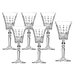 lorren home trends marilyn set of 6 white wine