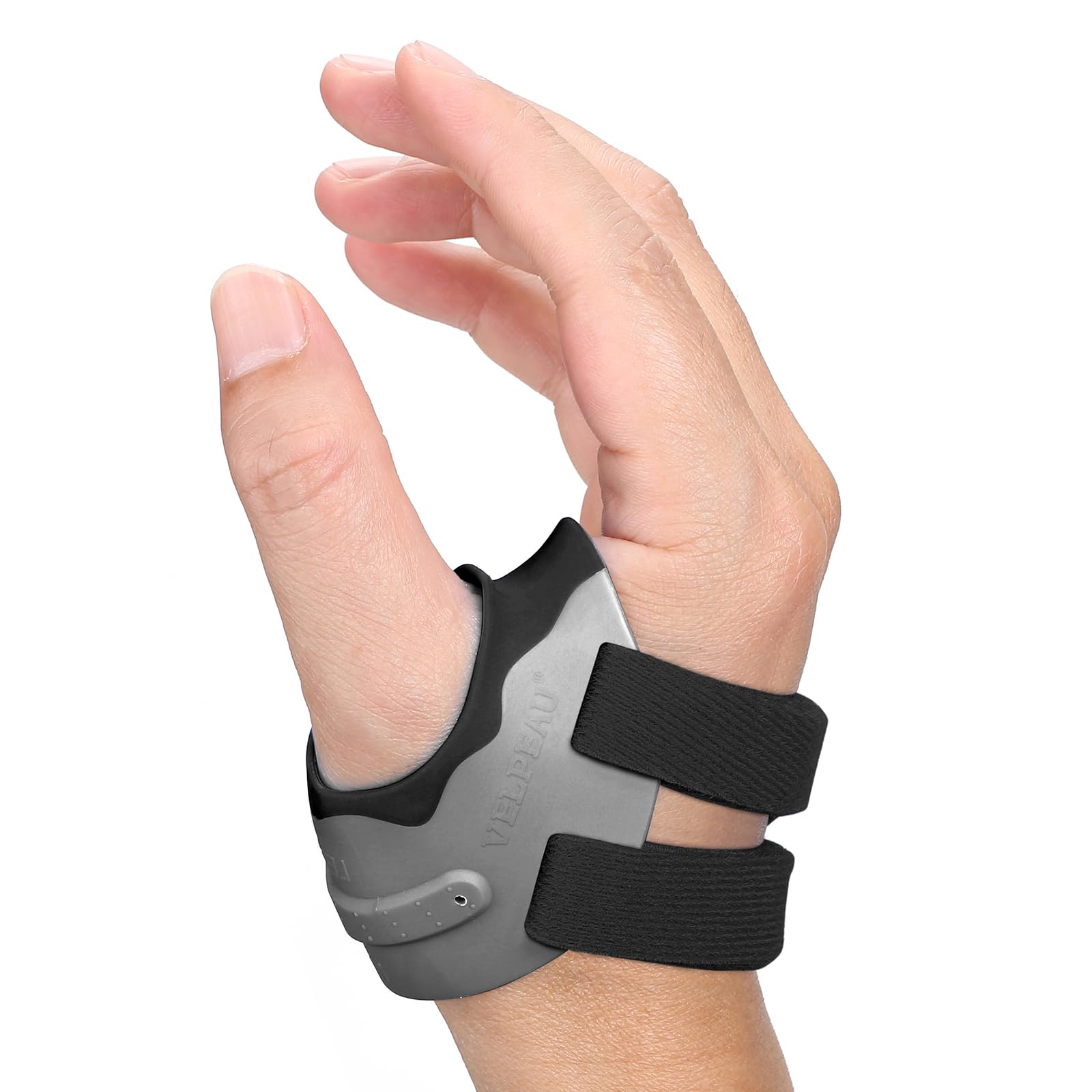 Velpeau Thumb Support Brace - CMC Joint Stabilizer Orthosis, Spica Splint for Osteoarthritis, Instability, Tendonitis, Arthritis Pain Relief for Women and Men, Comfortable (Black, Right Hand, Medium)