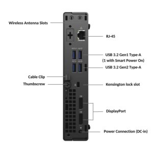 Dell OptiPlex 7080 Micro Form Factor Mini Business Desktop, Intel Core i5-10500T Processor, 16GB RAM, 512GB PCIe SSD + 1TB HDD, DisplayPort, RJ45, Wi-Fi 6, Windows 11 Pro, Black