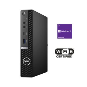 Dell OptiPlex 7080 Micro Form Factor Mini Business Desktop, Intel Core i5-10500T Processor, 16GB RAM, 512GB PCIe SSD + 1TB HDD, DisplayPort, RJ45, Wi-Fi 6, Windows 11 Pro, Black