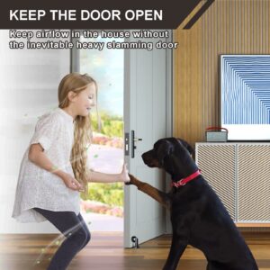 TinyPoint Door Stopper, Magnetic Door Stop with Screws, Premium Stainless Steel, Stronger Mount Magnetic Door Catch, Heavy Duty Door Holder, Hold Your Door Open (Black)