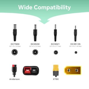 NECESPOW 6-in-1 Solar Connector Kit with Female and Male Connectors, Universal Solar Adapter Cable Compatable for Solar Panel & Solar Power Staion