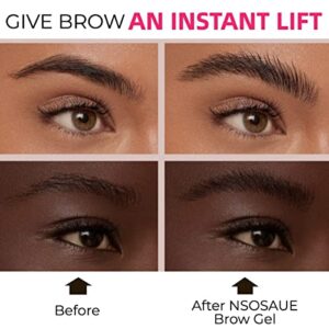 Eyebrow Stamp Stencil Kit With Clear Eyebrow Gel & 10 Reusable Eyebrow Stencils Eye Brow Tingting Kit Stamp and Stencil Brow Set Eyebrow Stamping Set Long-lasting Waterproof Effect(Dark Brown-)