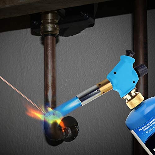 BLUEFIRE Handy Cyclone Torch Head Only Push Button Trigger Start Nozzle Torch Fuel by Propane MAPP MAP PRO Gas Cylinder Welding Soldering Brazing Cooking Glass Beads DIY