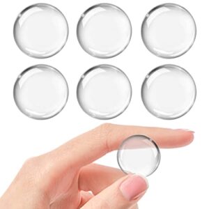 6pcs door stopper wall protector wall shield bumper guard from door knobs clear round door knob bumper cover reusable self strong adhesive absorbent gel door stop stick (1.57inch)