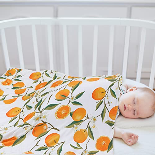 Tudomro Baby Blanket for Toddler Soft Orange Cotton Receiving Blanket Orange Baby Blanket Large Orange Baby Blanket Bathing Towel for Unisex Toddler Girl Boy Infant Newborn, 30 x 40 Inches