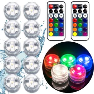 mini submersible led lights, waterproof led tea lights candle with remote battery operated,rgb color changing for vase home party wedding table centerpieces