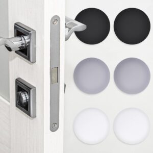 6pcs door stoppers wall protector door handle bumper door knob bumper cover door stopper self-adhesive silencer for cabinet furniture home office glass table door protectors