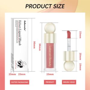 MEICOLY Matte Dewy Liquid Blush,Super Natural Cream Blush Stick for Cheeks,Silky Smooth Soft Pinch Long-Lasting Waterproof and Sweat proof Blush Makeup,Cruelty-Free,01,Bliss,Nude Pink