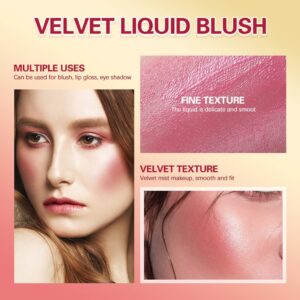 MEICOLY Matte Dewy Liquid Blush,Super Natural Cream Blush Stick for Cheeks,Silky Smooth Soft Pinch Long-Lasting Waterproof and Sweat proof Blush Makeup,Cruelty-Free,01,Bliss,Nude Pink