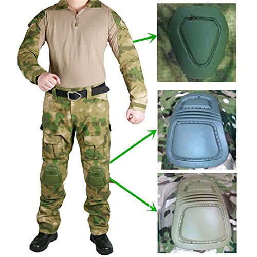 Hcclijo Men Combat Knee Tactical Military Army Trousers Hiking Camouflage Pants Ruin Gray XL