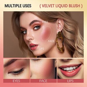 Mysense Liquid Blush, Silky Cream Blush Stick for Cheek Soft Pinch, Matte Blush Makeup Natural-Looking, Weightless, Long-Lasting, 01# Bliss-Baby Pink