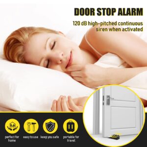 Lounsweer 12 Pieces Door Stop Alarm Bulk Door Stopper with 120 dB Siren Wedge Portable Security Alarm for Home Hotel Travel