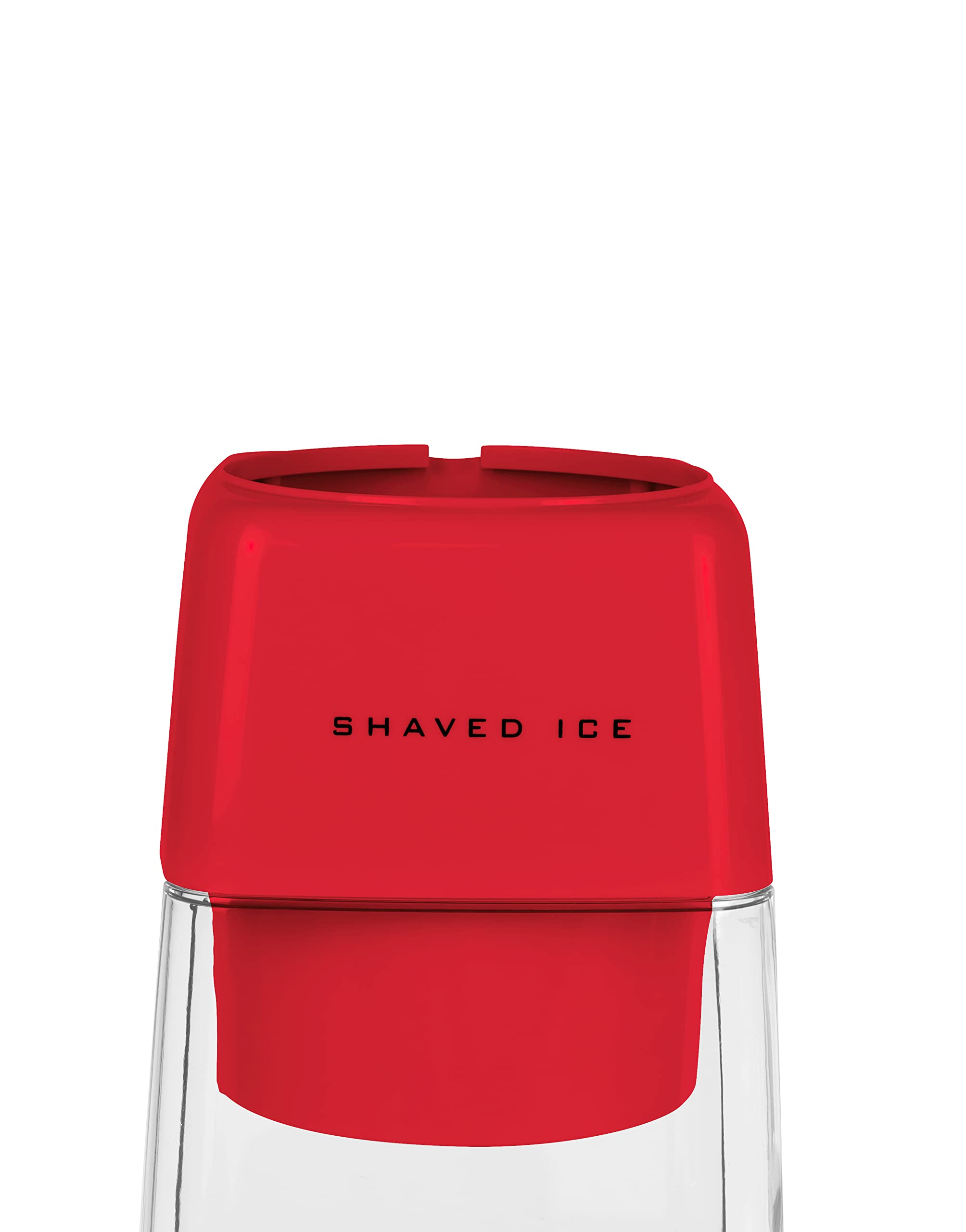 Nostalgia Retro Electric Table-Top Snow Cone Maker, Vintage Shaved Ice Machine Includes 1 Reusable Plastic Cup and Ice Mold, Red