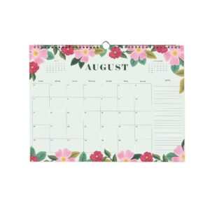 RIFLE PAPER CO. 2024 Appointment Calendar | 12 Month Dated Calendar, Space for Daily Engagement and Monthly Notes, Double Spiral with Center Notch for Easy Hanging (12" L x 16" W), Blossom