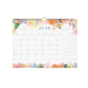 RIFLE PAPER CO. 2024 Appointment Calendar | 12 Month Dated Calendar, Space for Daily Engagement and Monthly Notes, Double Spiral with Center Notch for Easy Hanging (12" L x 16" W), Blossom