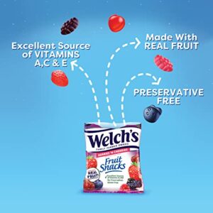 Welch's Fruit Snacks, Berries 'n Cherries, Perfect for School Lunches, Gluten Free, Bulk Pack, Individual Single Serve Bags, 0.8 oz (Pack of 40)